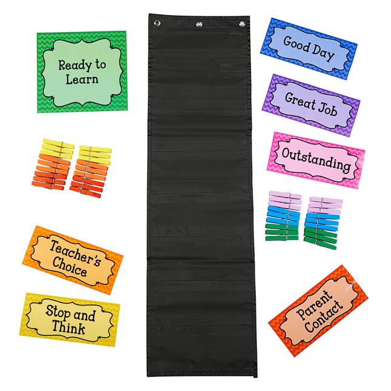 Really Good Stuff Classroom Behavior EZ-Tuck Clip 'N' Track Pocket ...