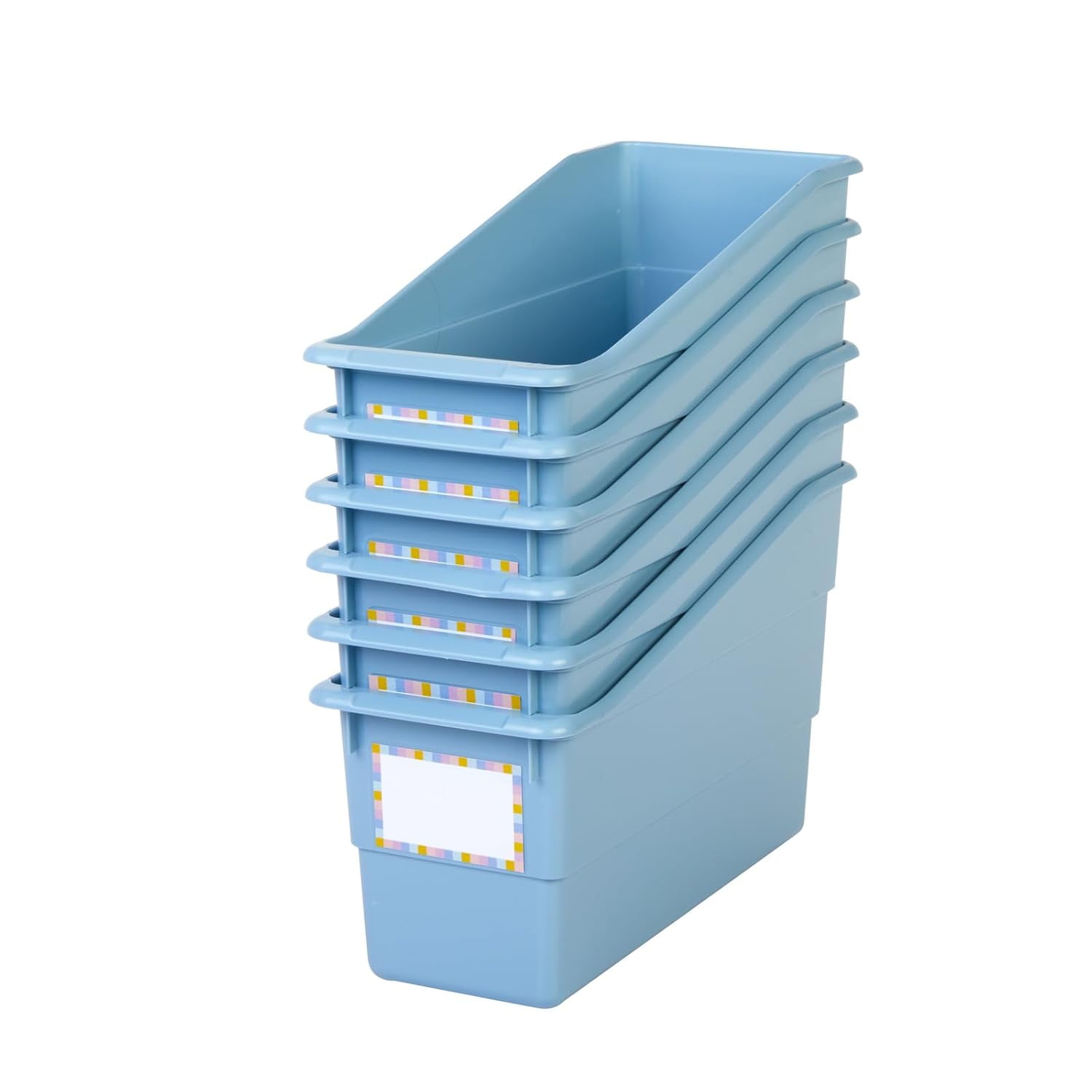 Really Good Stuff Durable Book and Binder Holder - 6pack, Smoke Blue ...