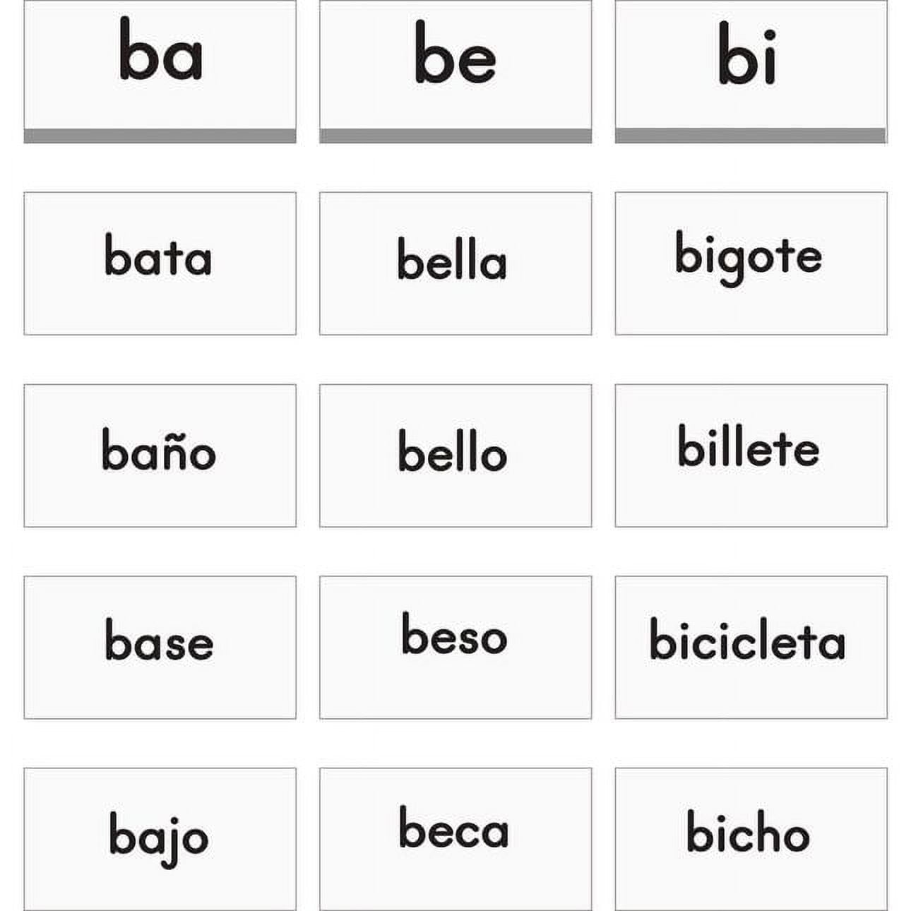 Essential Spanish Word Sorts Cards for Kids - Open Syllables/ Rhyming ...