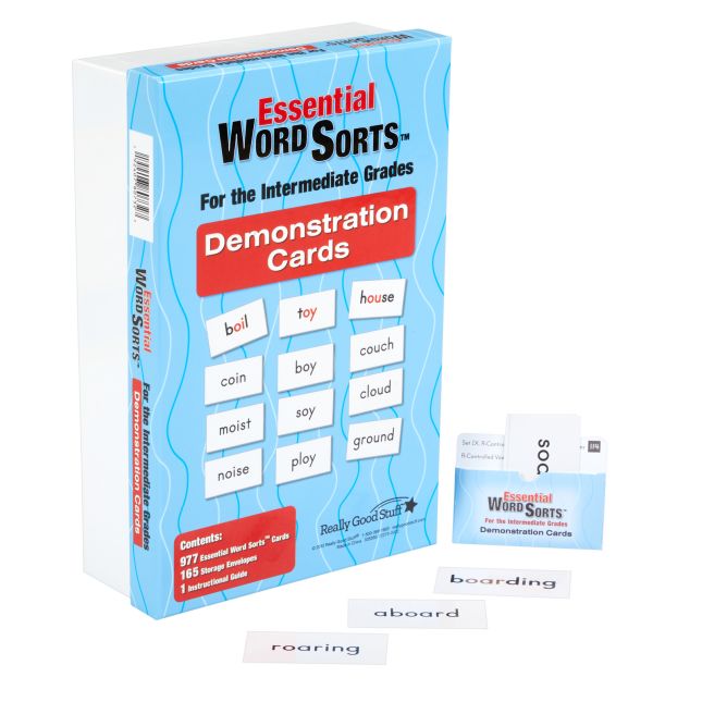 Really Good Stuff Essential Word Sorts Demonstration Cards for ...