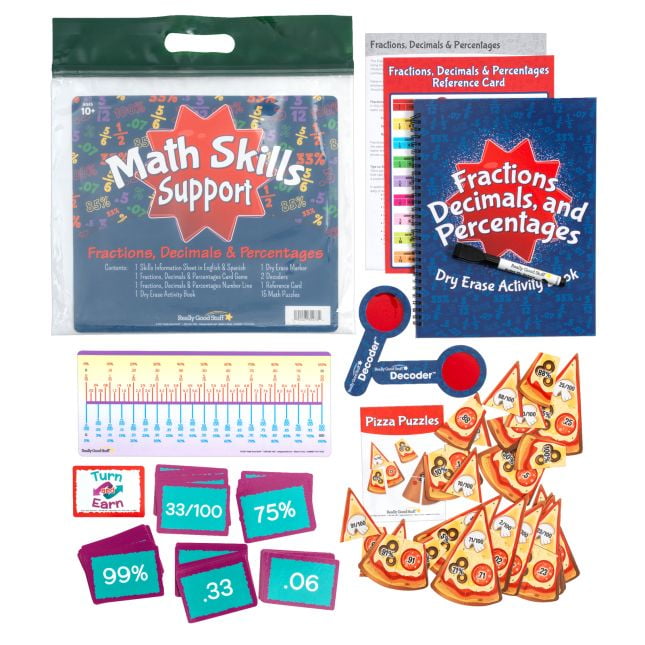 Really Good Stuff Math Skills: Grade 4-6 - Fractions, Decimals ...