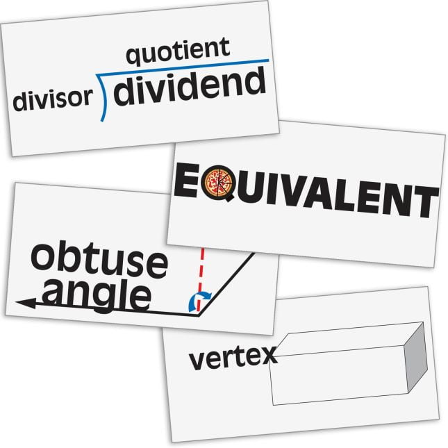 Really Good Stuff Math Vocabulary Word Wall - 45 cards - Walmart.com