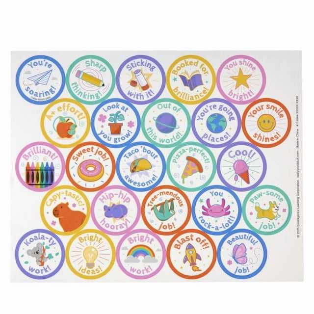 Really Good Stuff Reward Sticker Pack - 100 stickers - Walmart Business ...
