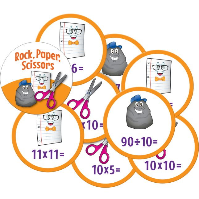 Really Good Stuff Rock, Paper, Scissors Math Game - Multiplication And ...