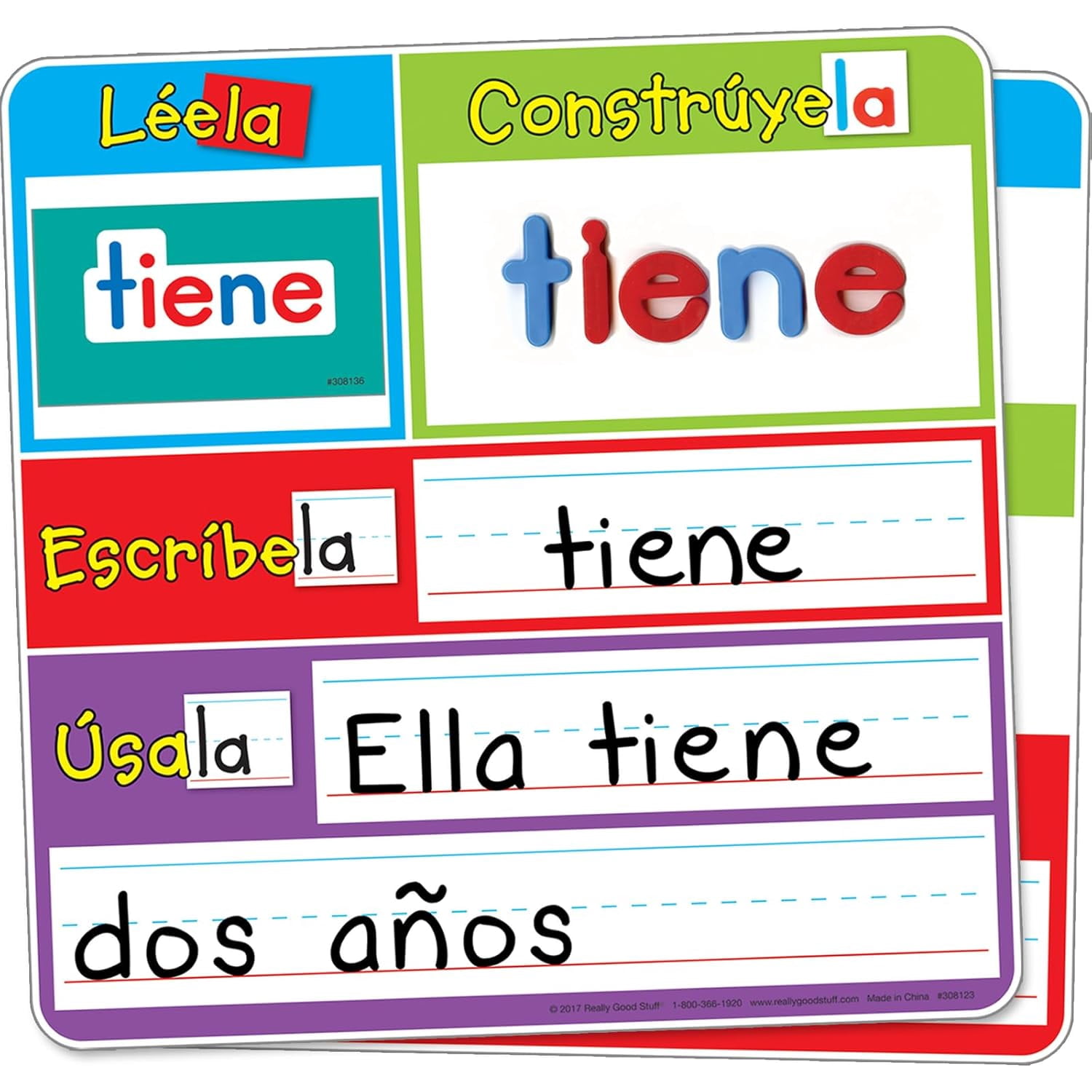 Really Good Stuff Spanish Magnetic Read, Build, and Write Boards with ...