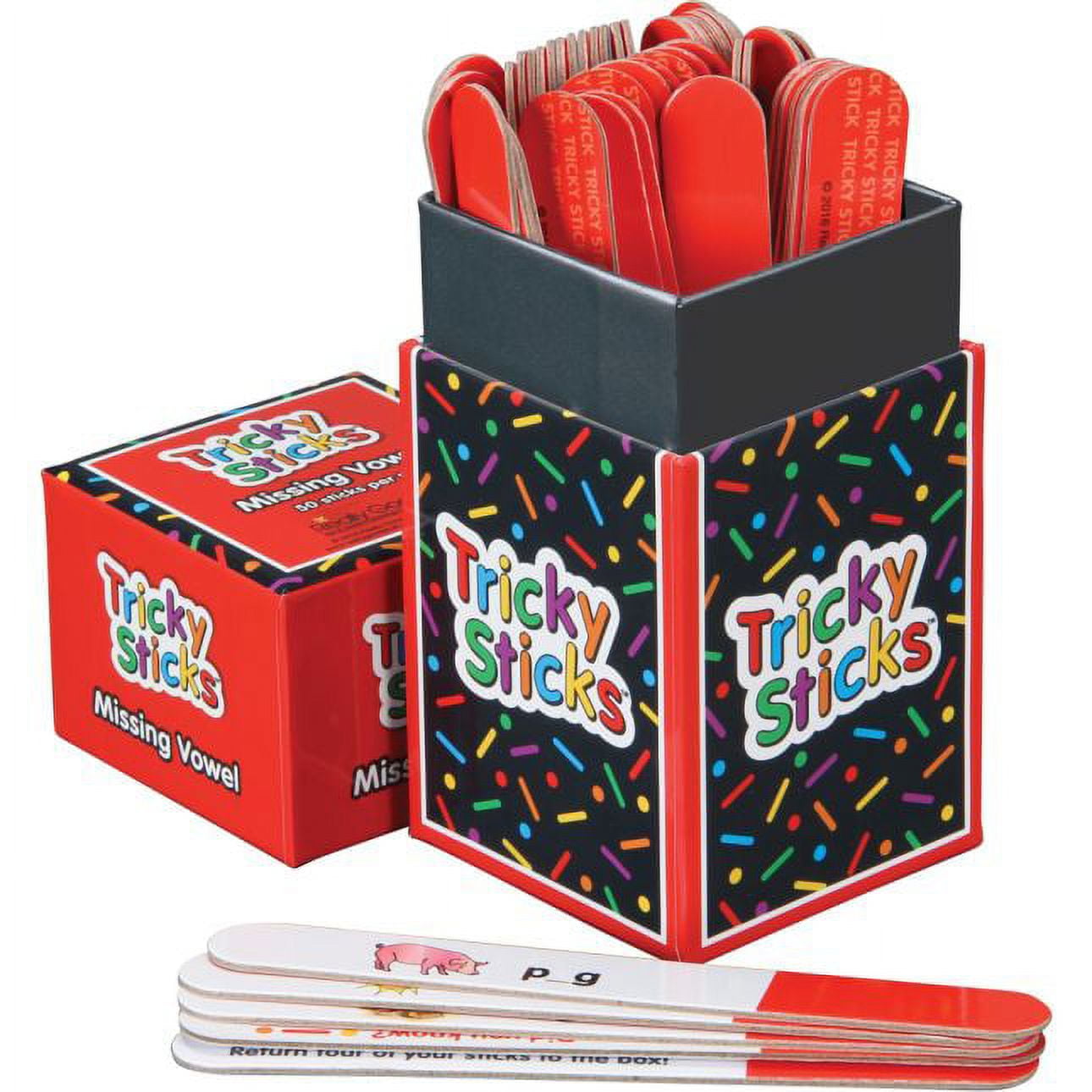 Really Good Stuff Tricky Sticks - Missing Vowel - 1 game - Walmart.com