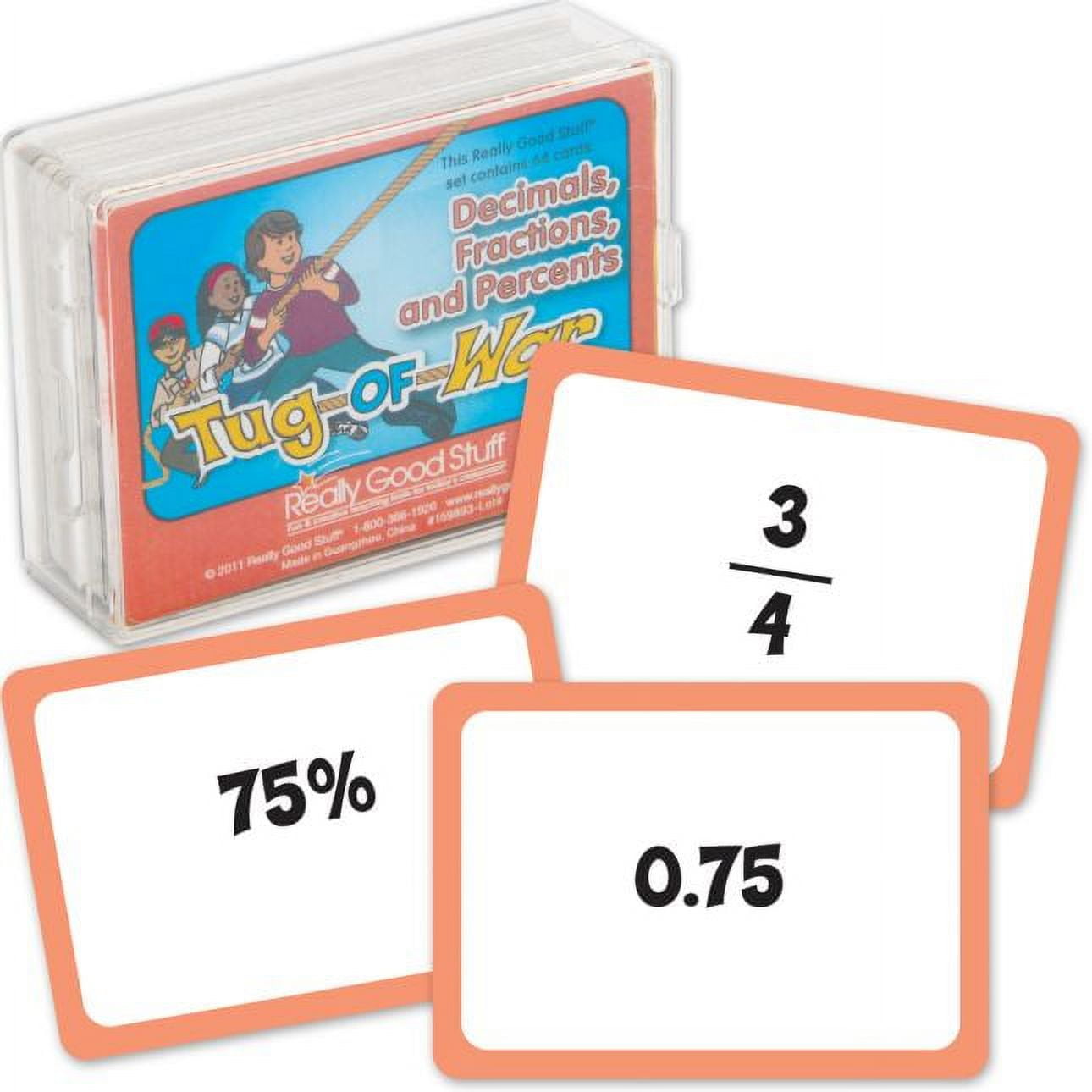 Really Good Tug-Of-War Decimals, Fractions, And Percents - 1 deck ...