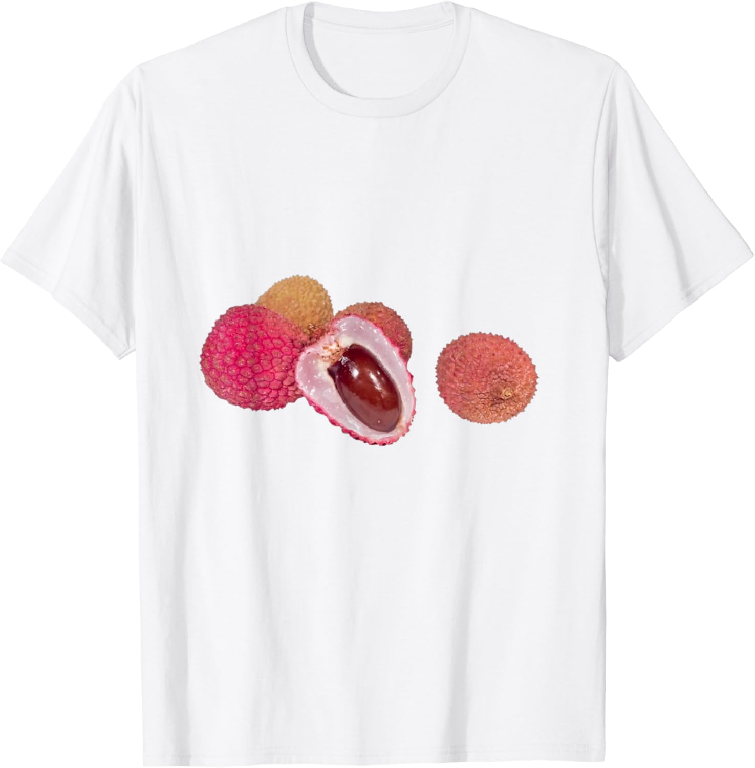 Really Like Lychee Lichi Fruit T-Shirt100% pure cotton white short ...