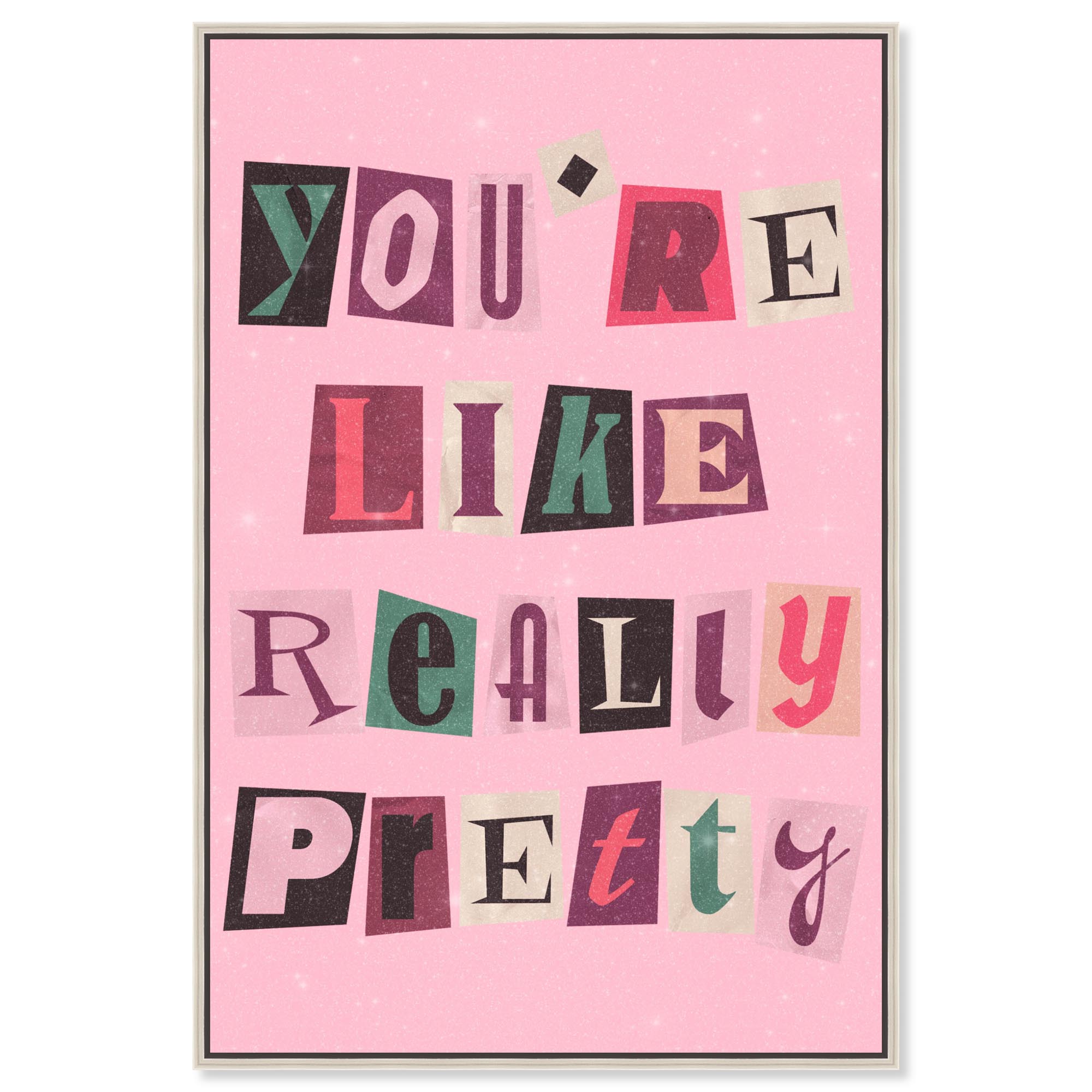 Really Pretty Canvas Trend Pink Wall Art by Art Remedy, Silver Frame ...