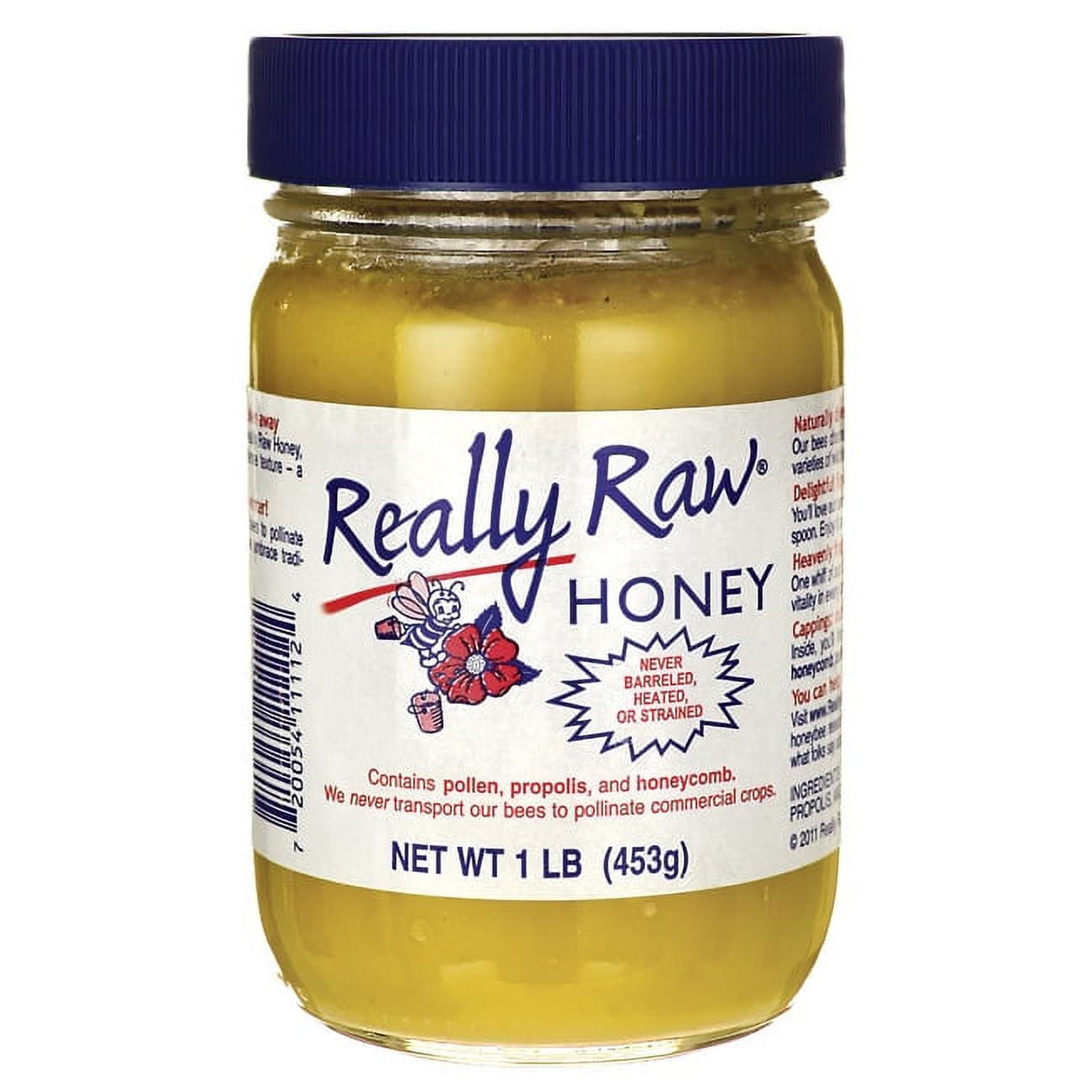 Really Raw Honey, Pure Unfiltered, Unpasteurized, 1 lb Honeycomb ...