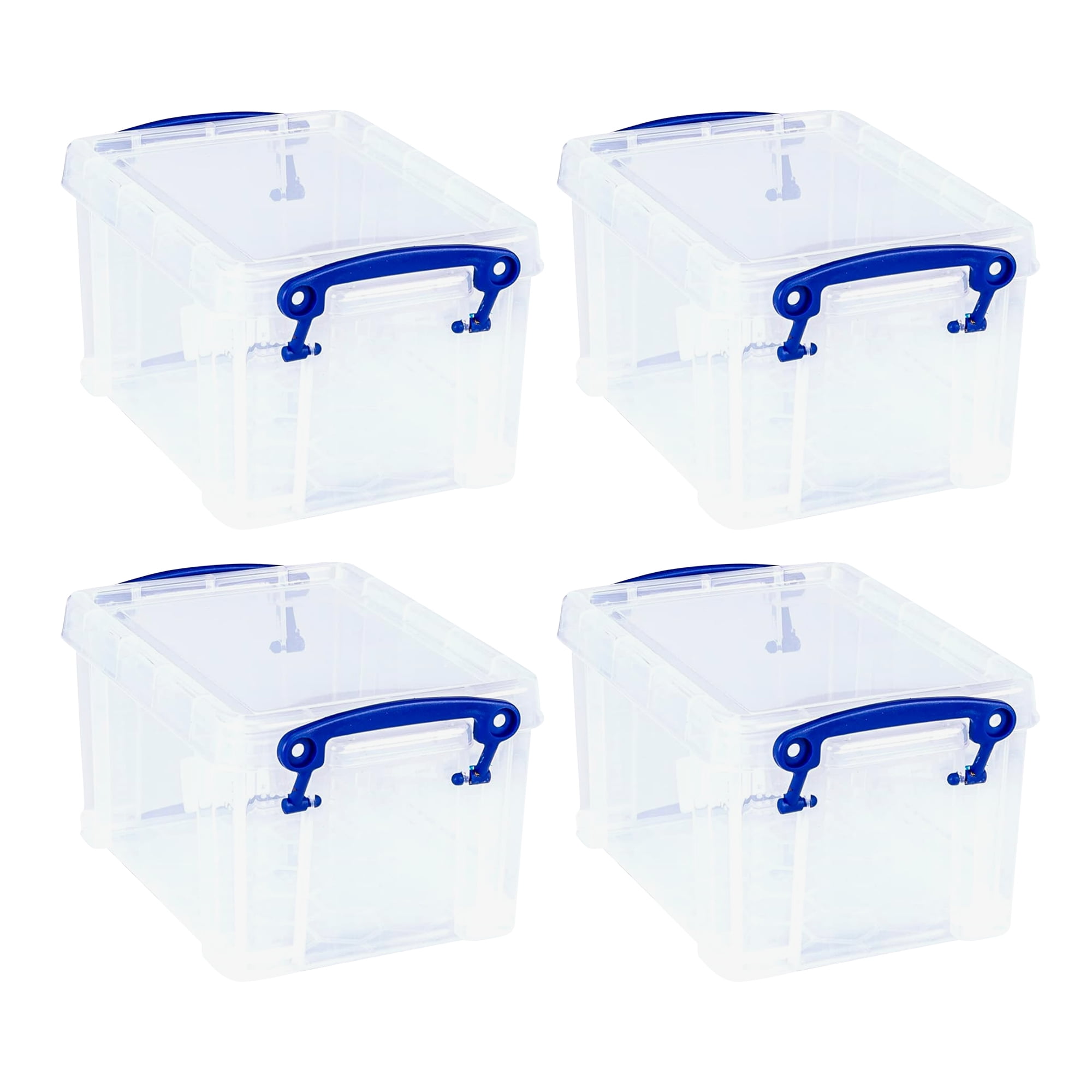Really Useful Box 1.6L Storage Container w/Snap Lid & Clip Lock Handle ...