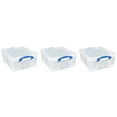 Really Useful Box 17L Storage Container w/ Lid & Clip Lock Handles (3 ...