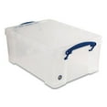 Really Useful Box 9C-PK4CB 2.37 gal Snap-Lid Storage Bin, Clear & Blue ...