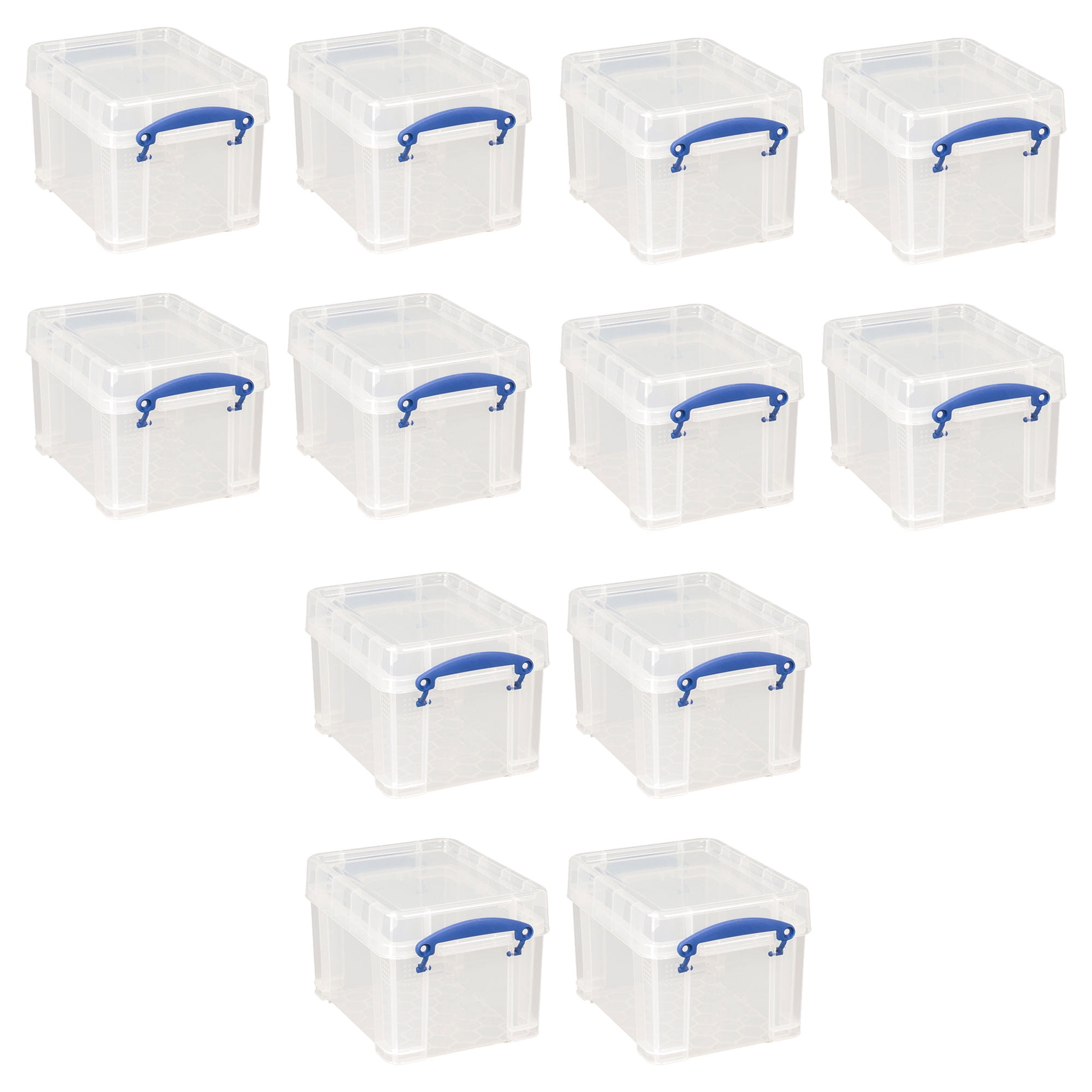 Really Useful Box 3 Liter Snap Lid Bins for Music Storage, 12 Pack, Clear - Walmart.com