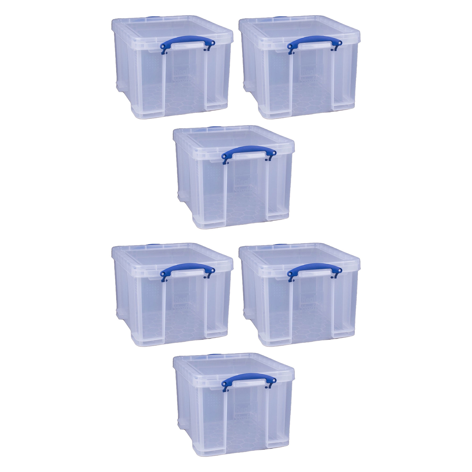 Really Useful Box 32L Storage Container with Snap Lock Handle, 6 Pack ...