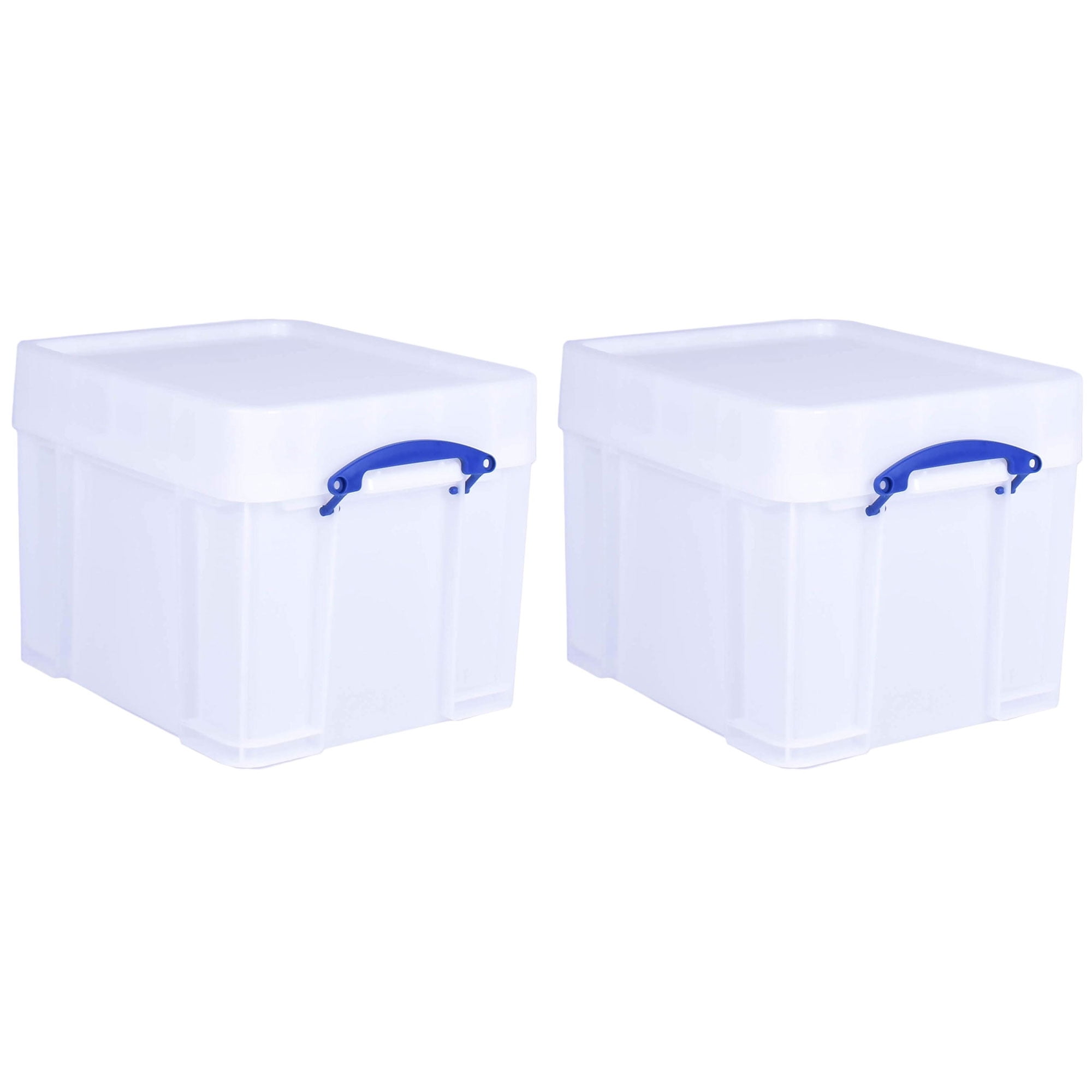 Really Useful Box 35L Strong Plastic Storage Box with XL Snap Lid, 2 Pack - Walmart.com