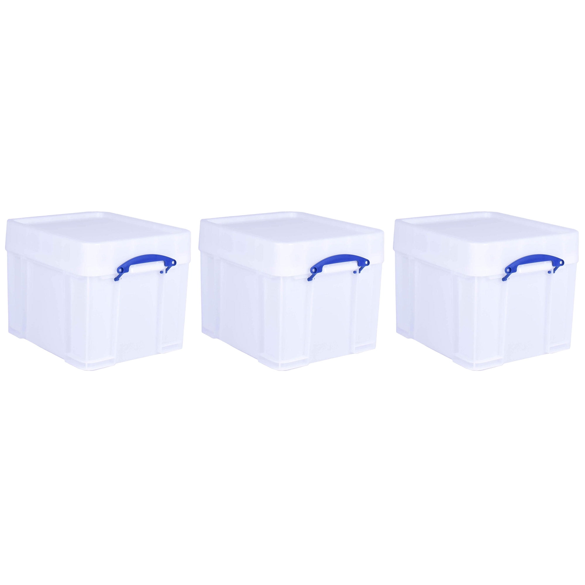 Really Useful Box 35L Strong Plastic Storage Box with XL Snap Lid, 3 Pack - Walmart.com