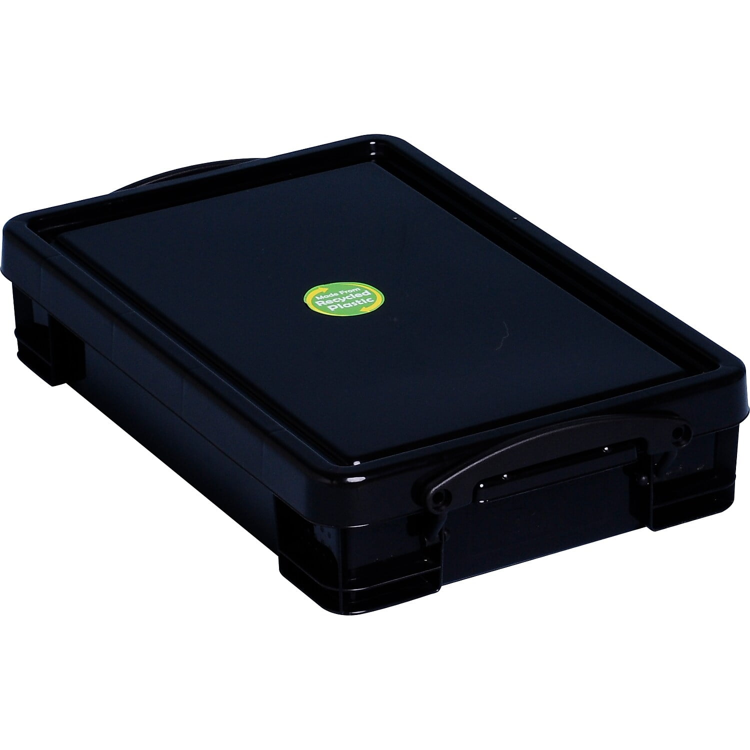 Really Useful Box 4.23 Qt. Latch Lid Storage Tote Solid Black (4BK) 4BK ...