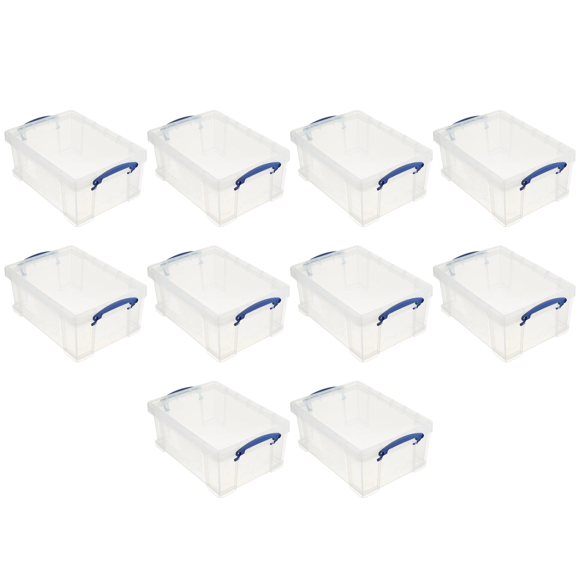 Really Useful Box 9L Storage Container w/ Lid & Clip Lock Handle (10 Pack) - Walmart.com