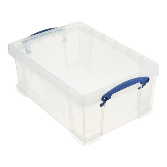 Really Useful Box 9L Storage Container w/Snap Lid & Clip Lock Handles ...