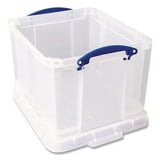 Stackable File Box Legal Files 14.5 x 18.5 x 12.75 Clear/Blue Accents ...