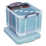 Stackable File Box Legal Files 14.5 x 18.5 x 12.75 Clear/Blue Accents ...
