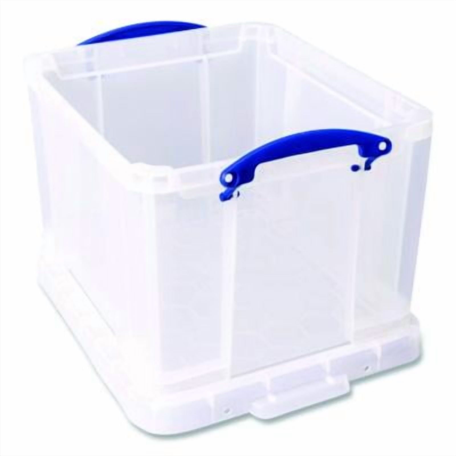 Stackable File Box Legal Files 14.5 x 18.5 x 12.75 Clear/Blue Accents ...