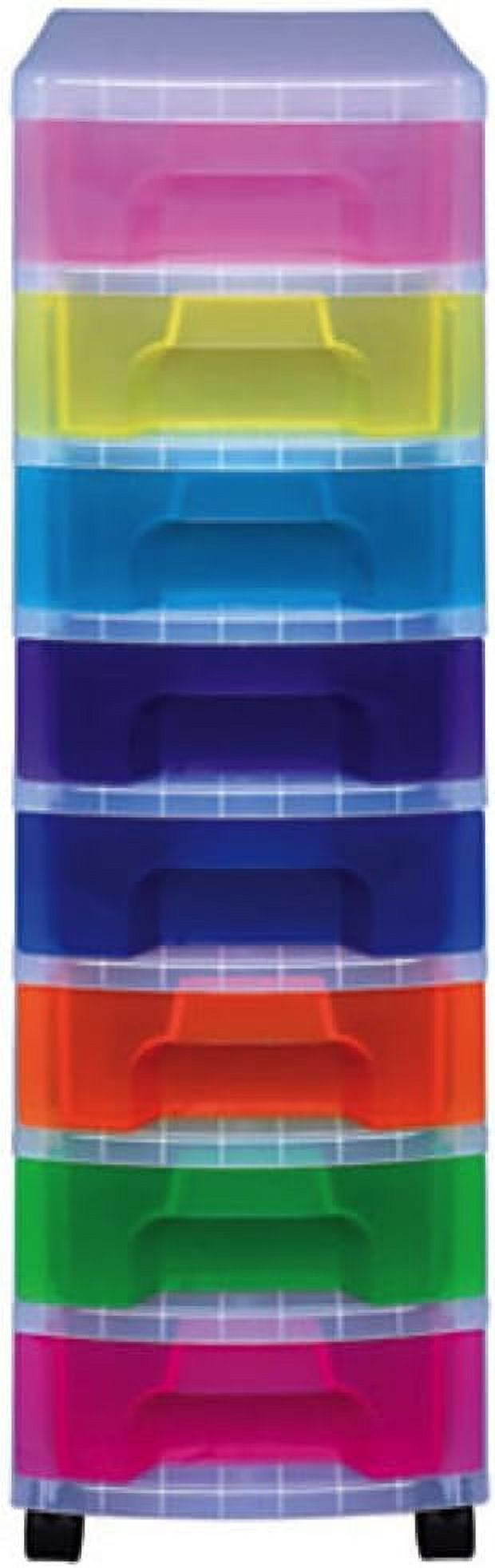 Really Useful Box Tower Drawer 8 Drawers Clear Rainbow Clear (Clear ...