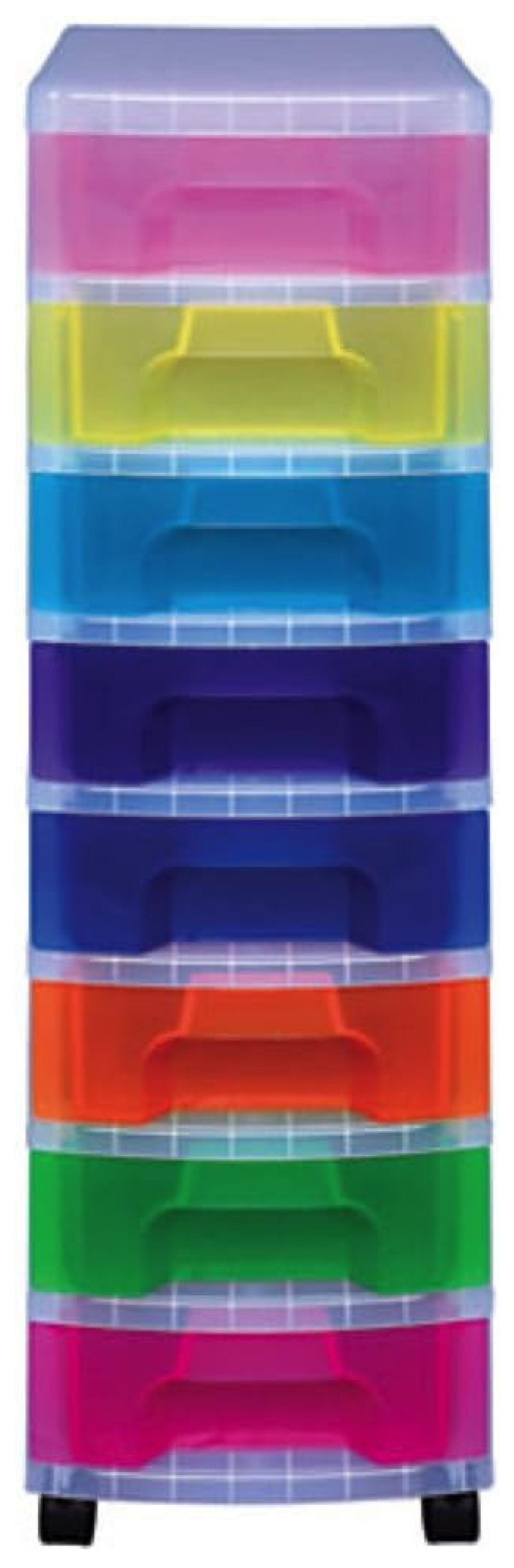 Really Useful Box Tower Drawer 8 Drawers Clear Rainbow Clear (Clear) - Walmart.com