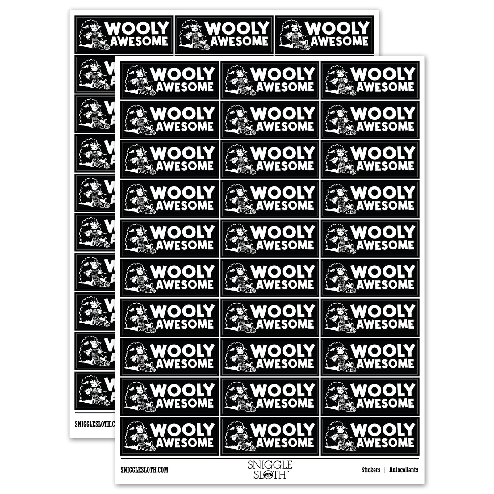 Really Wooly Awesome Knitting Sheep Teacher Student School Sticker Set ...