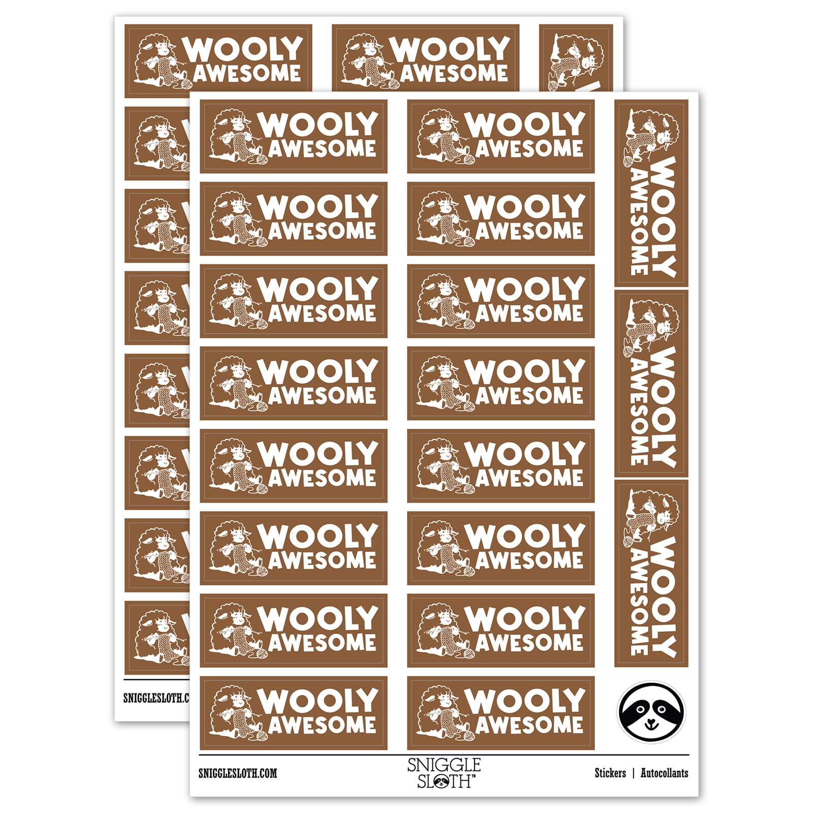 Really Wooly Awesome Knitting Sheep Teacher Student School Sticker Set ...