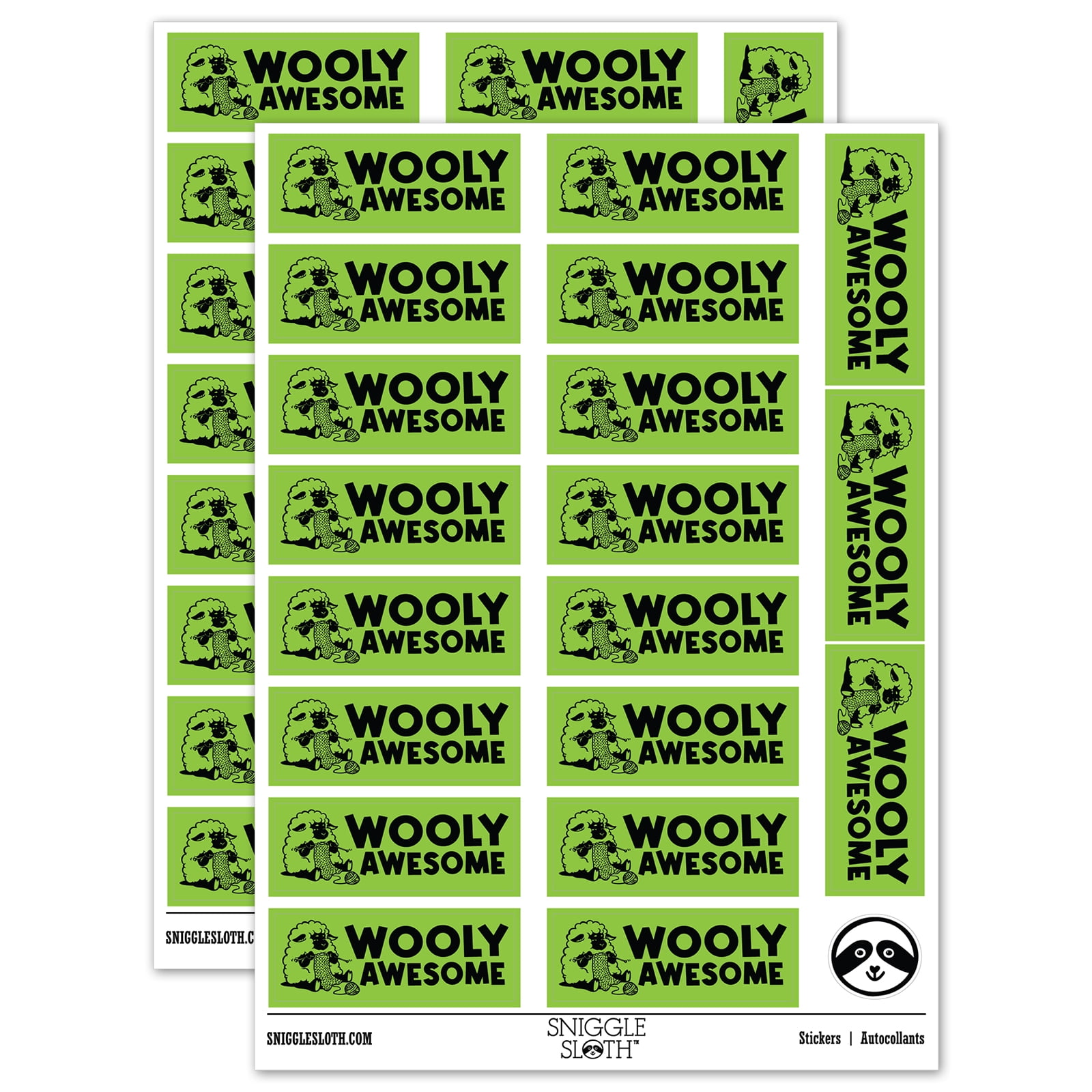 Really Wooly Awesome Knitting Sheep Teacher Student School Sticker Set ...