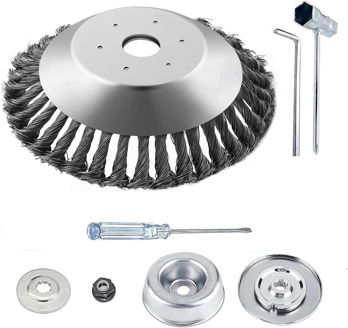 Realman 8inch New Improved Steel Wire Brush Cutter Trimmer Head and ...