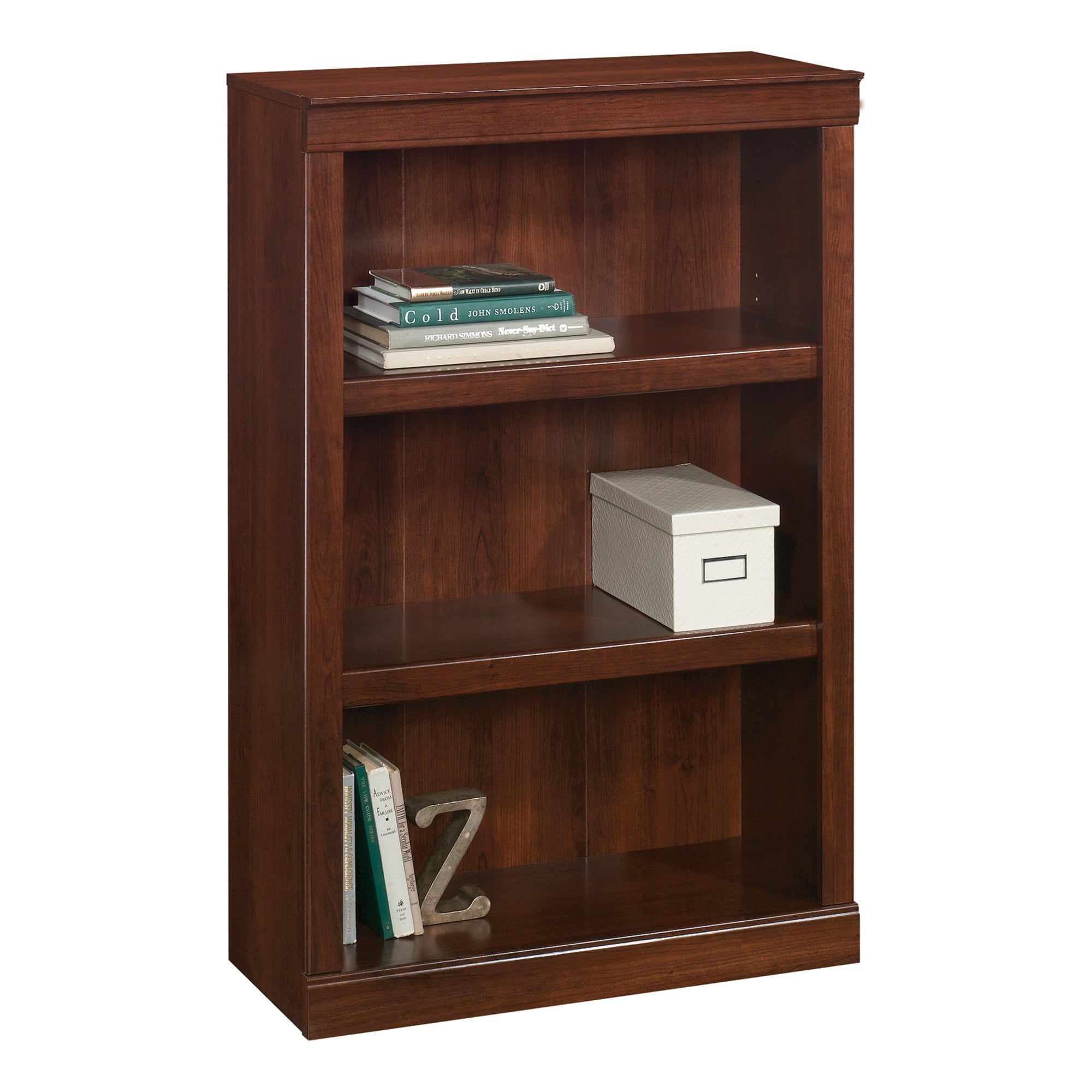 Realspace® Standard 45"H 3-Shelf Bookcase, Mulled Cherry - Walmart.com