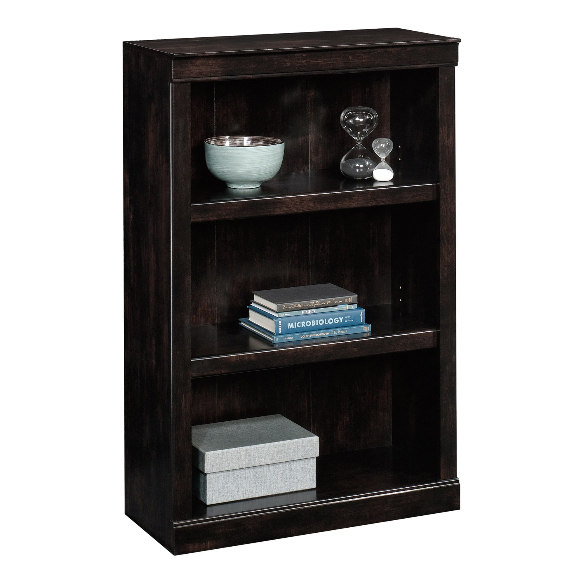 Realspace® 45"H 3-Shelf Bookcase, Peppered Black - Walmart.com