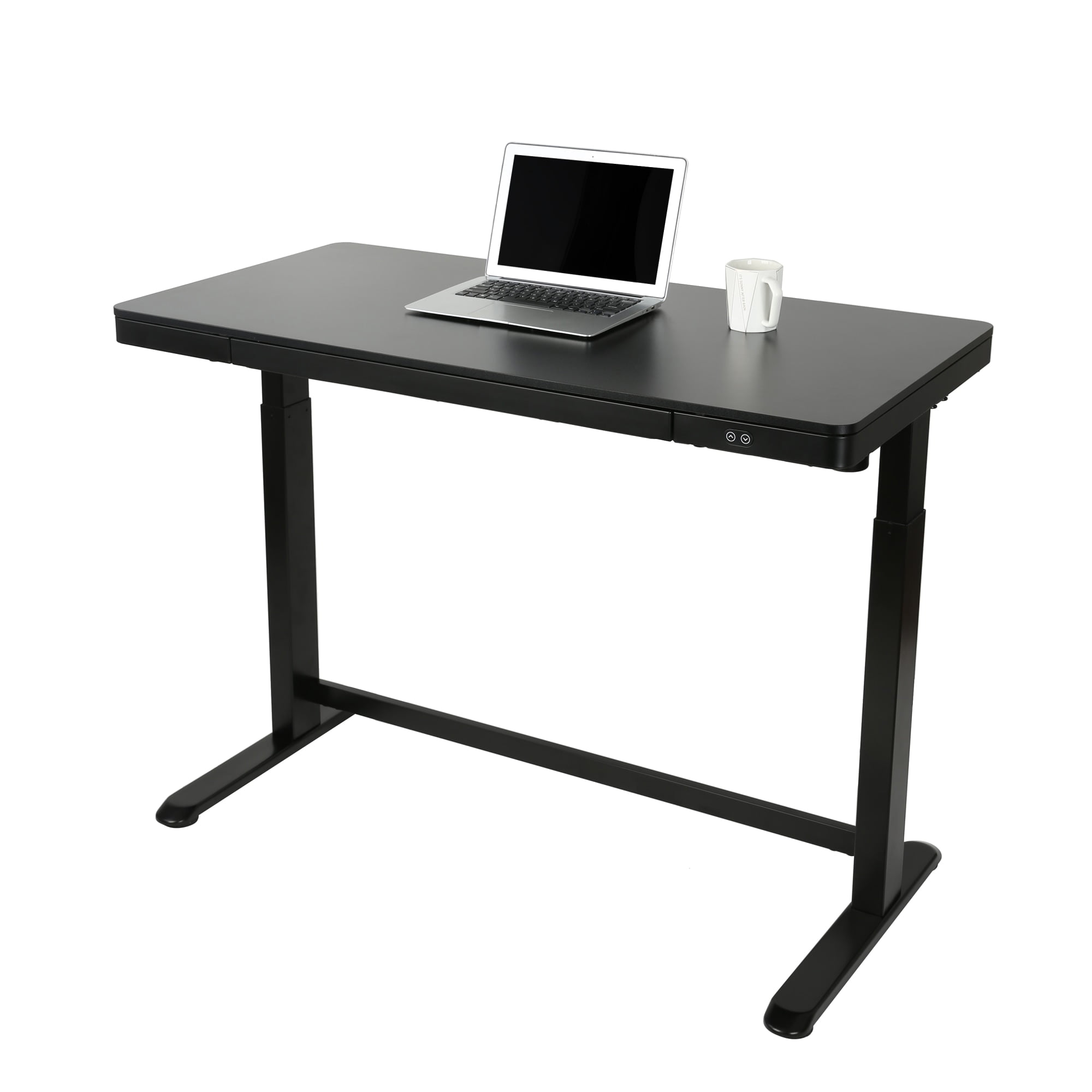 Realspace® Electric 48"W Height-Adjustable Standing Desk, Black ...