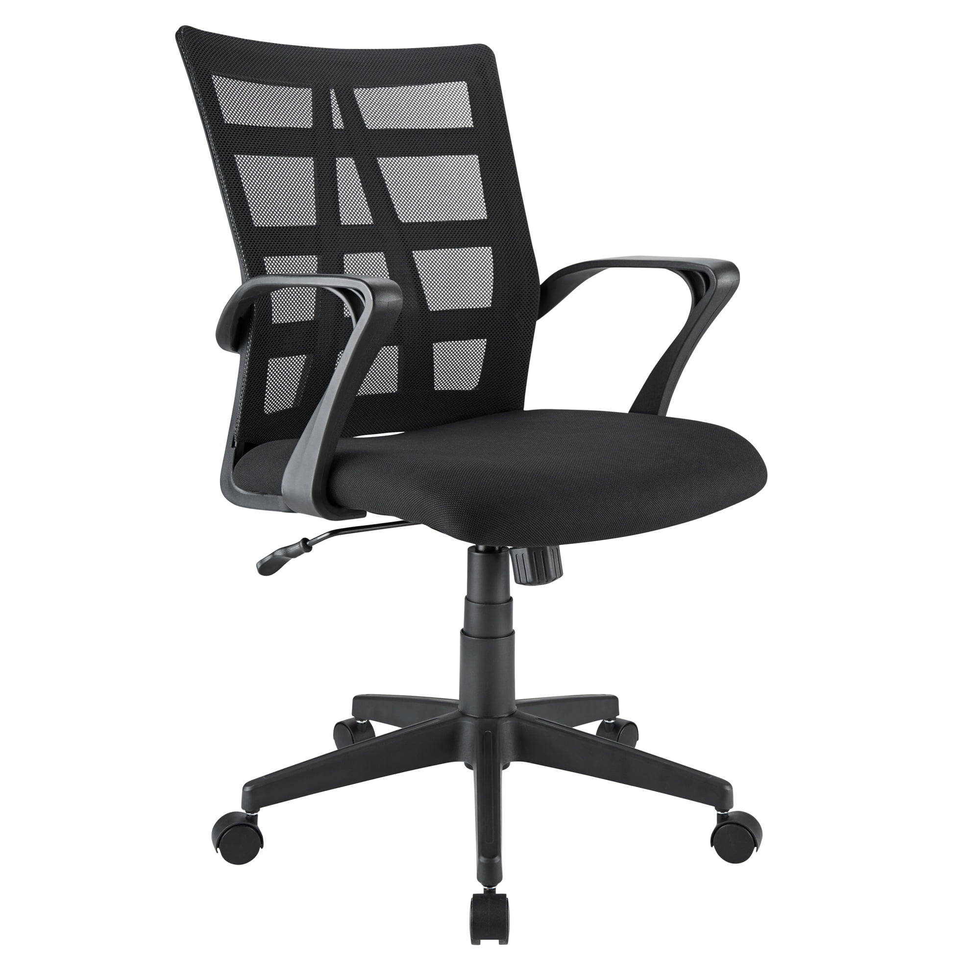 Realspace® Jaxby Mesh/Fabric Mid-Back Task Office Chair, Black, BIFMA ...