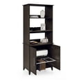 Realspace® Koru 72"H 3-Shelf Bookcase With Printer Shelf & File Storage ...