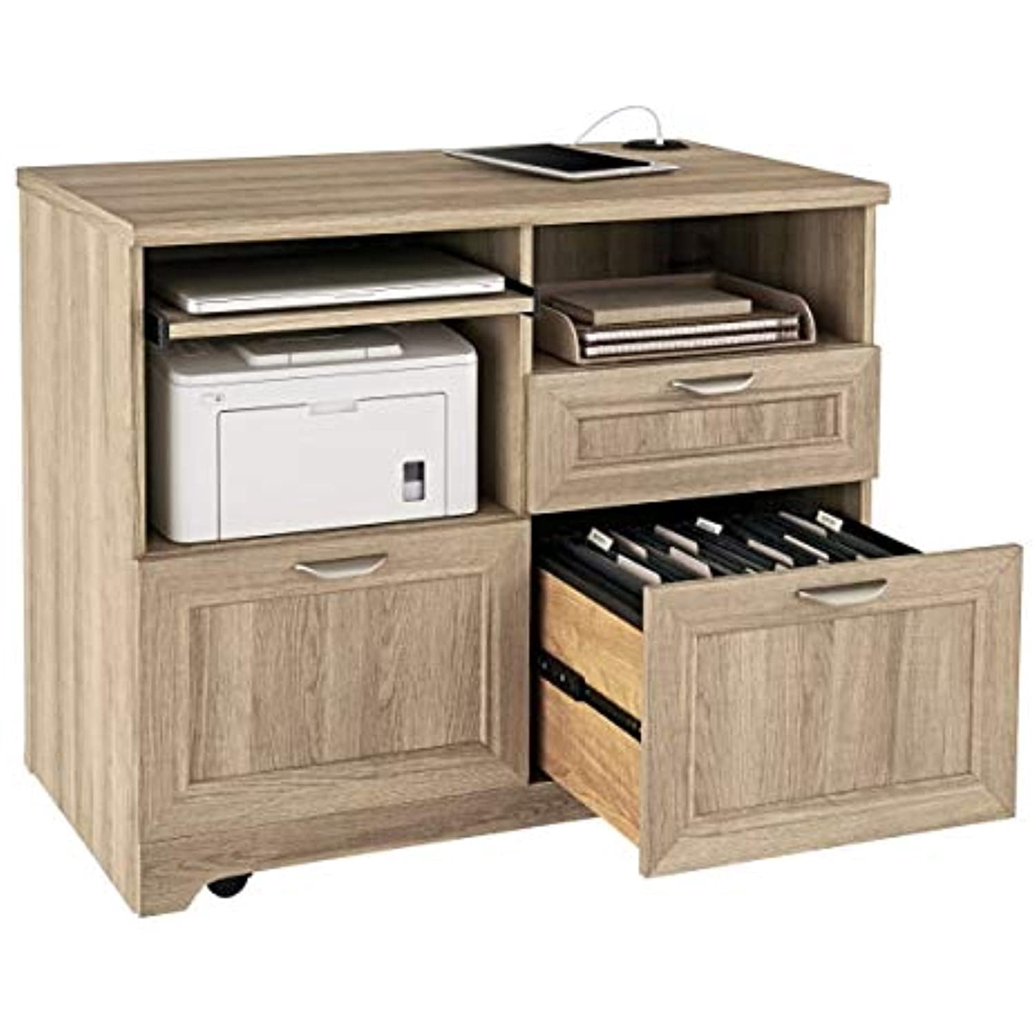 Realspace¬Æ Magellan Tech Station 2.0, Large Office Printer Stand, 30"H ...