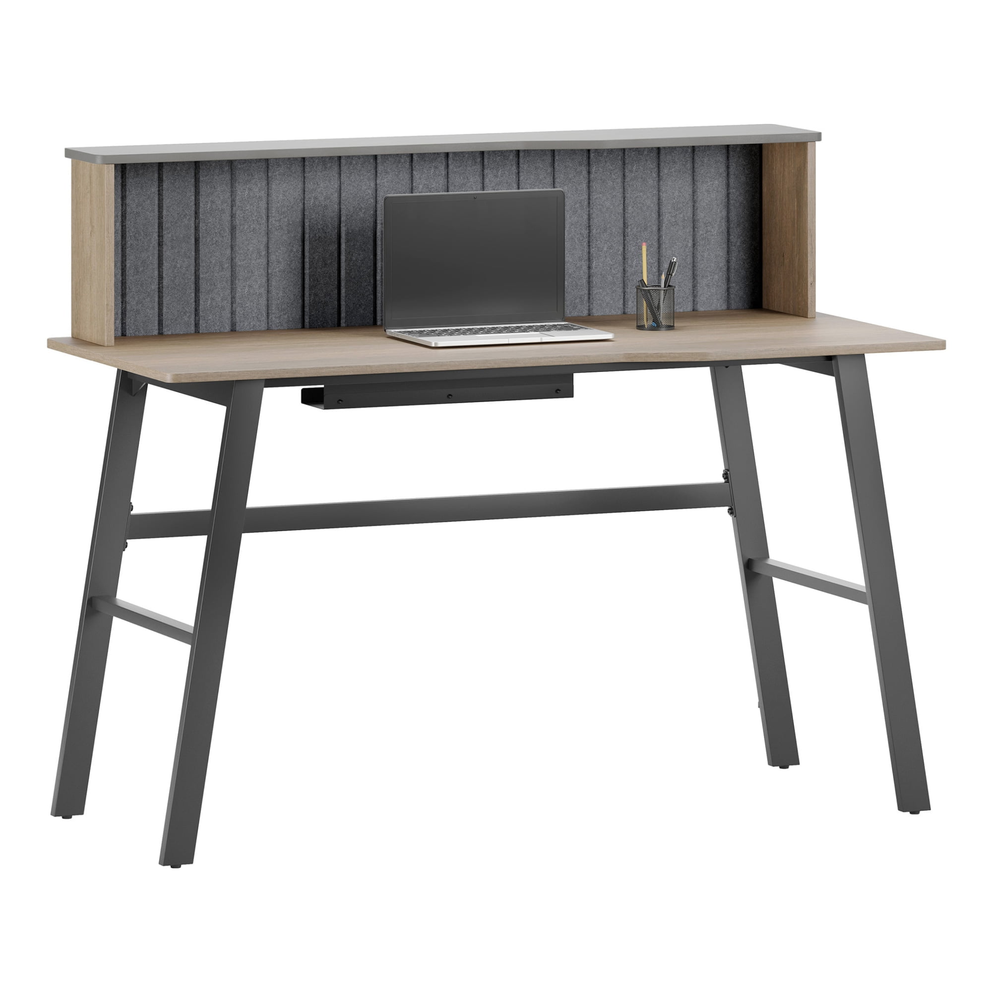 Realspace Nashira 52" Space-Saving Desk With Detachable Hutch, Light ...