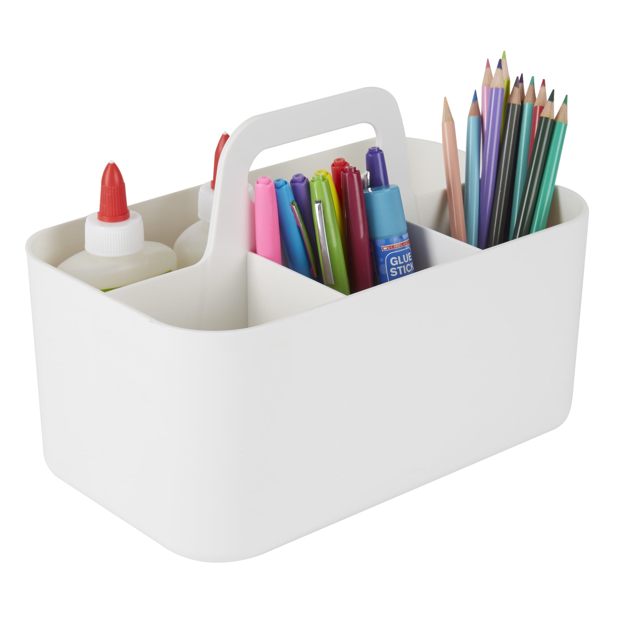 Realspace™ Stackable Storage Caddy, Small Size, White - Walmart.com