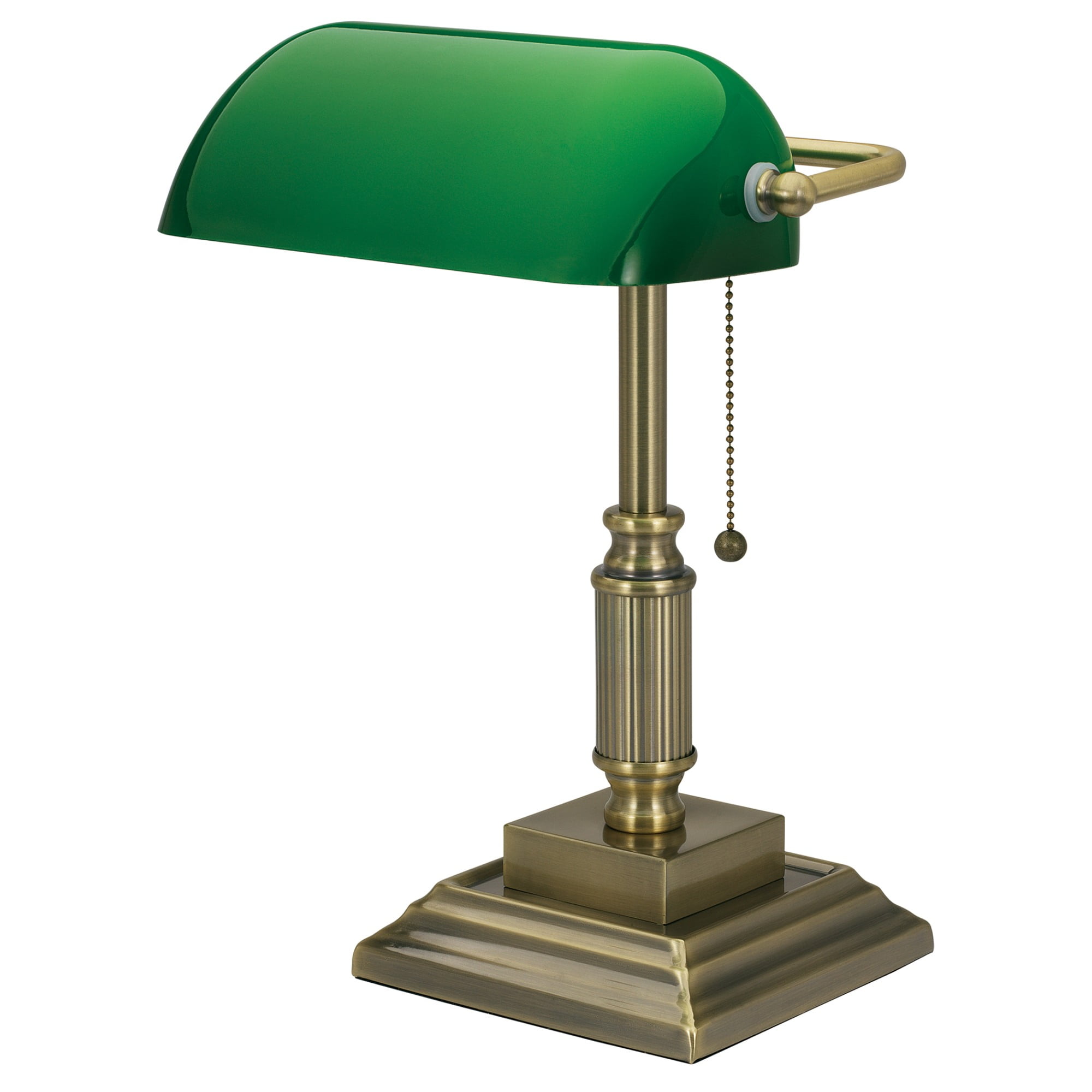 Realspace™ Traditional Banker's Lamp, 14-3/4"H, Antique Brass - Walmart.com