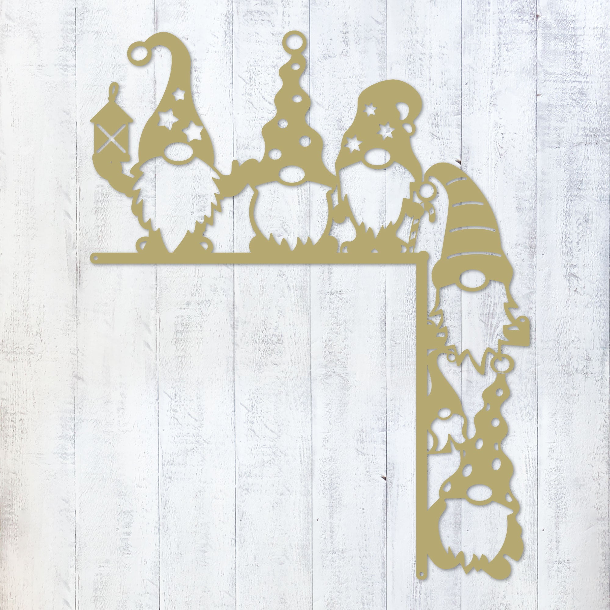 Christmas Door Corner Décor– Festive Metal Holiday Decoration– 6 Unique ...