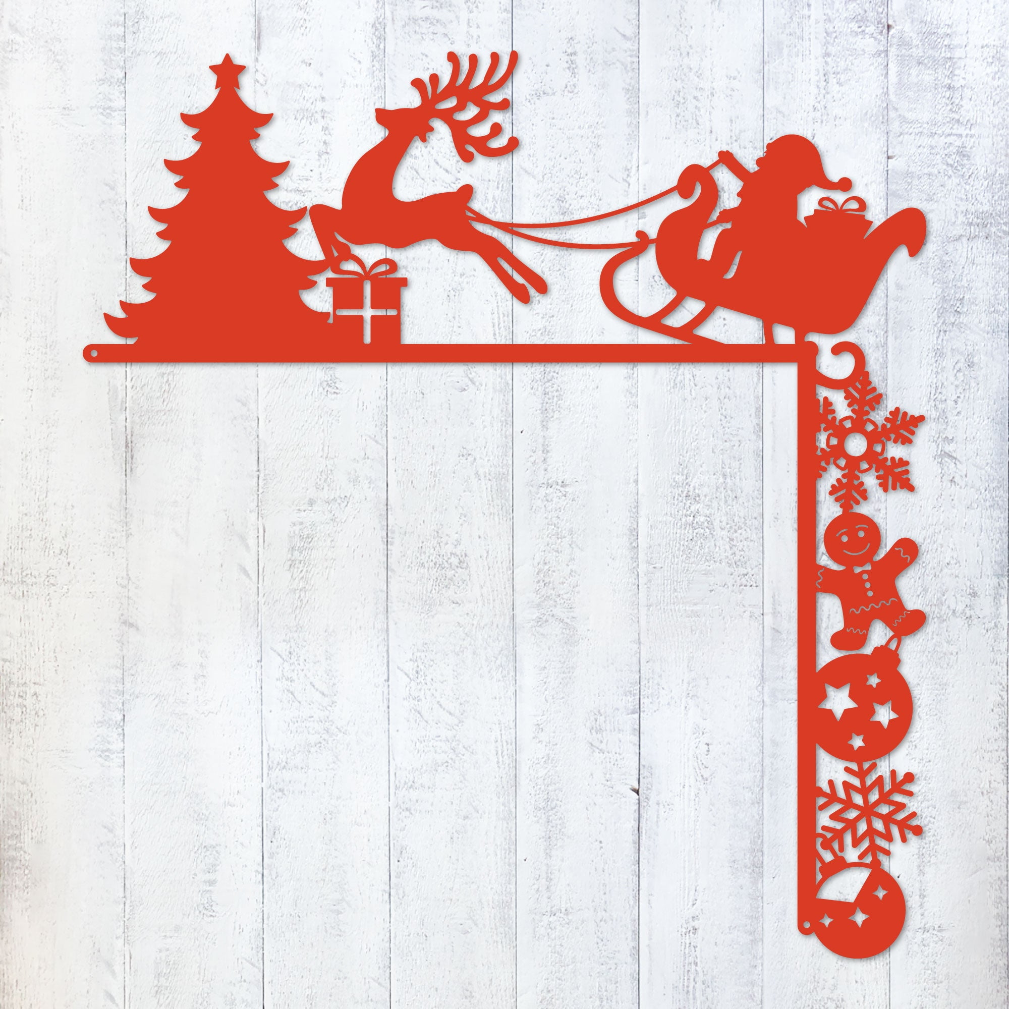 Realsteel Elegant Christmas Door Corner Décor – Festive Metal Accent ...
