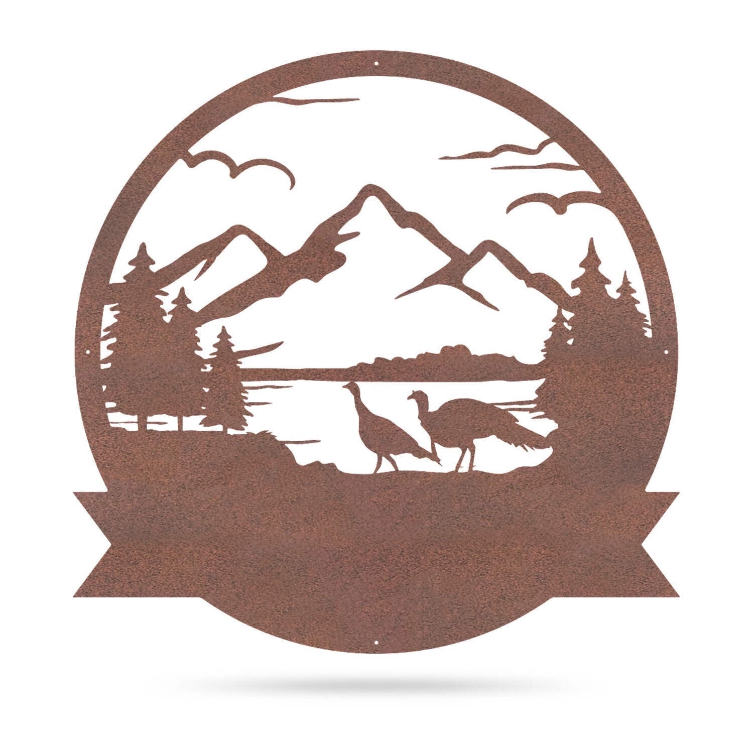Realsteel's Great Outdoors Turkey Monogram Personalized Metal Sign ...