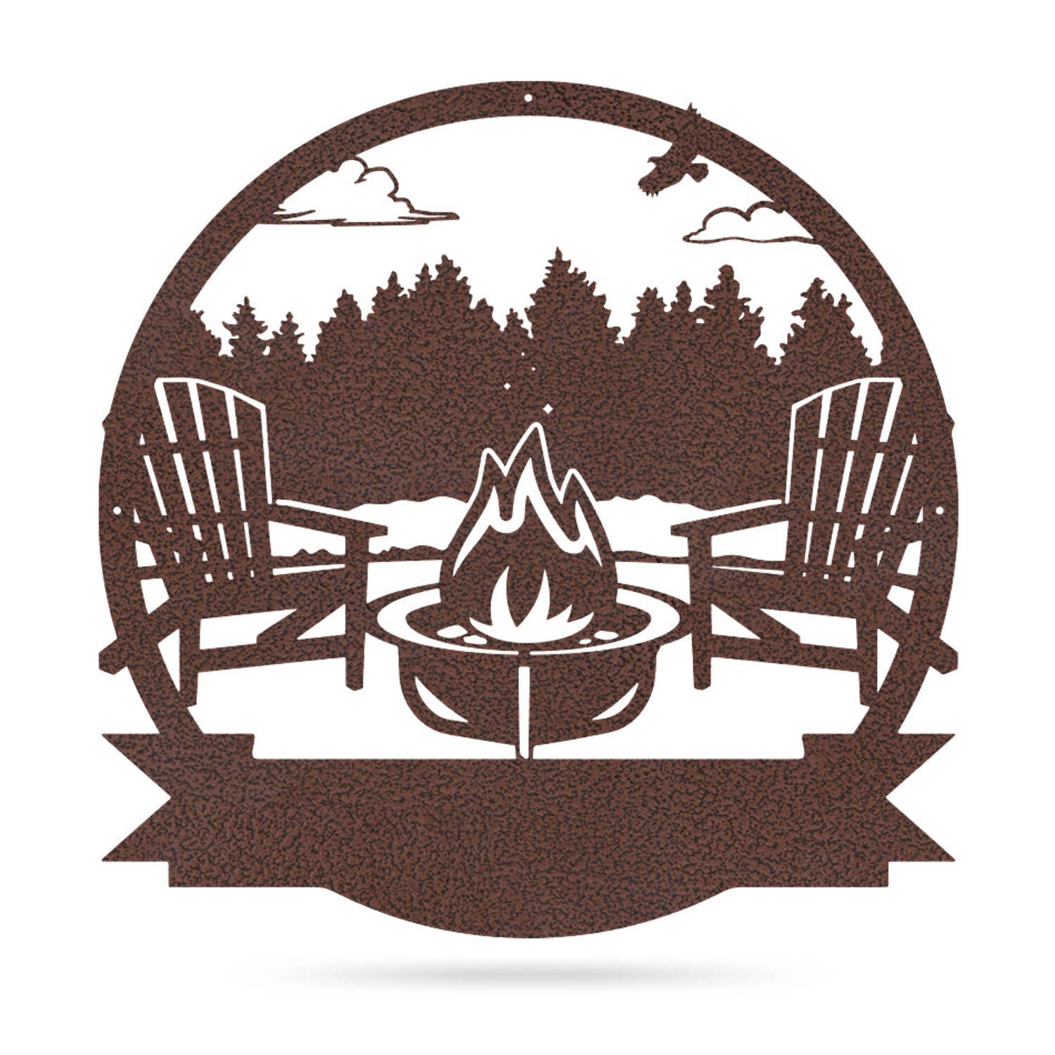 Realsteel's Personalized Campfire Metal Monogram Sign - Custom Outdoor ...