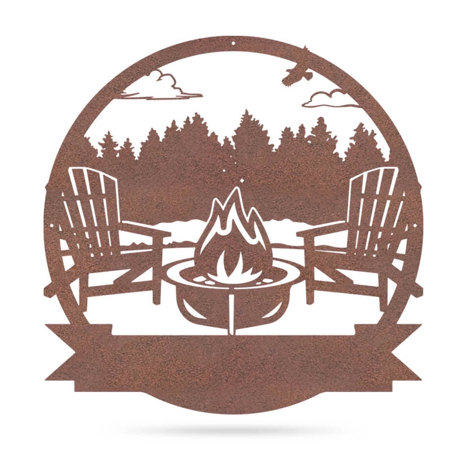 Realsteel's Personalized Campfire Metal Monogram Sign - Custom Outdoor ...