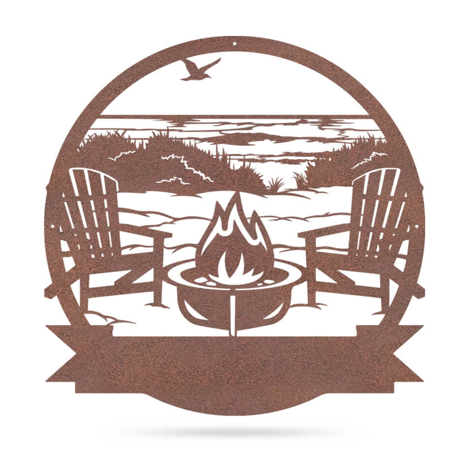Realsteel's Personalized Campfire Metal Monogram Sign - Custom Outdoor ...