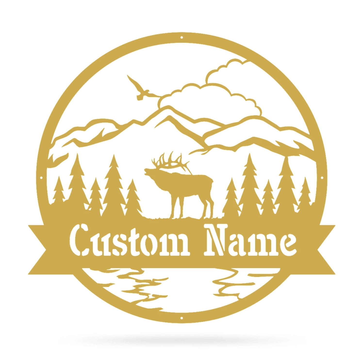 Realsteel's Personalized Great Outdoors Elk Metal Monogram - Custom ...