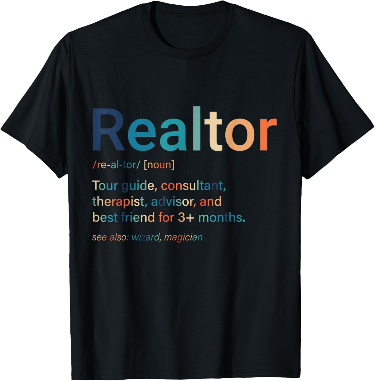 Realtor Noun Definition Real Estate Agent T-Shirt - Walmart.com